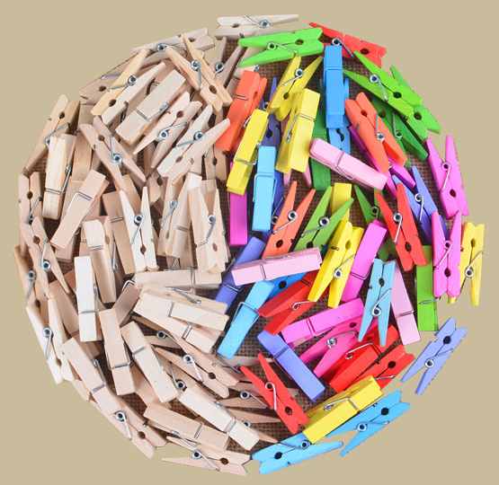 Handicraft Colored Wooden Clips - Hone Arts